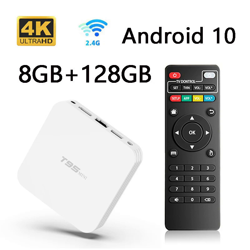 T95 Mini Smart Android TV Box Allwinner H3 Quad Core Android 10 WiFi 4G ...