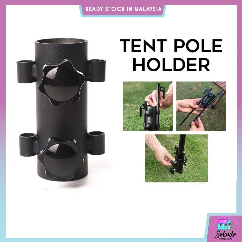 Tent Pole Holder Stabilizer Awning Tarp Flysheet Rod Camping Tube Post ...