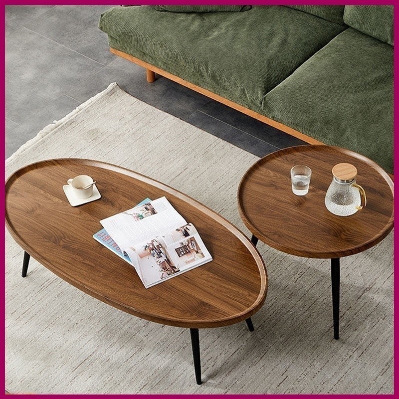Coffee Table Simple Small Household Walnut Colour Coffee Table Creative ...
