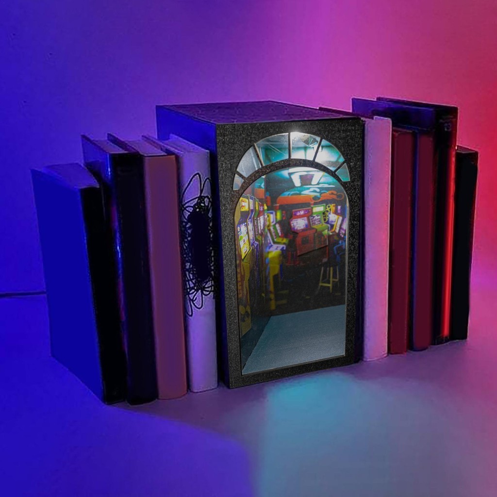 Flynn's Arcade Themed Booknook Video Arcade Book Nook 3D Puzzle ...