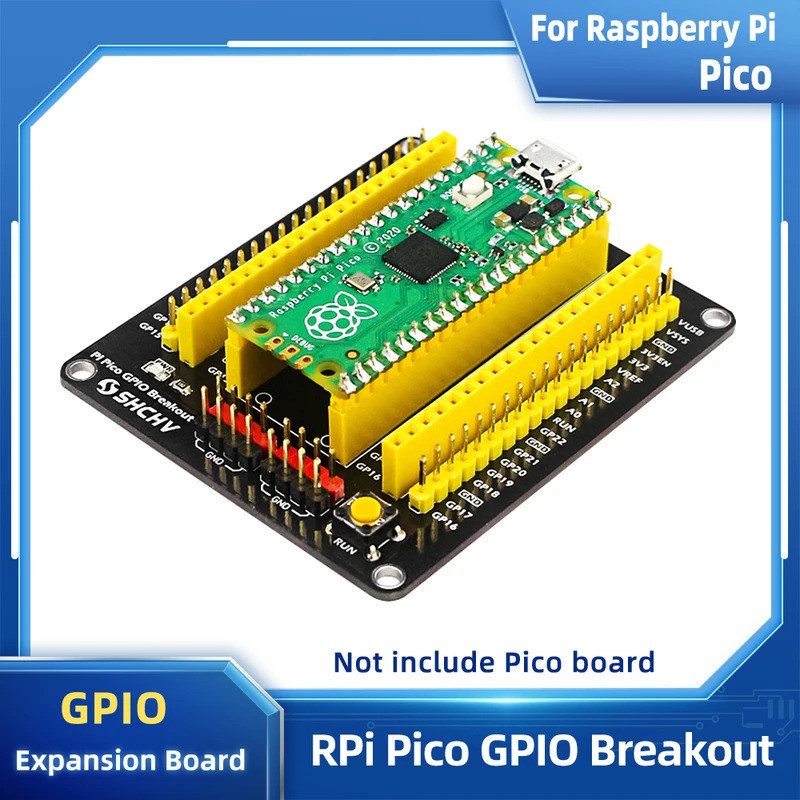 Raspberry Pi Pico GPIO Breakout Extender DIY Expansion Board Male ...