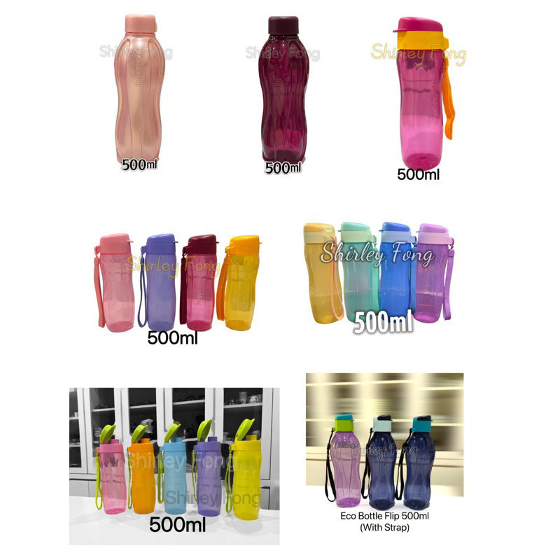 Tupperware Eco Bottle Fashion 500ml / Eco Flip 500ml / Eco Slim 500ml ...