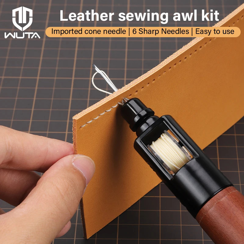 WUTA New Leather Sewing Awl Thread Kit Speedy Stitcher DIY Leather ...