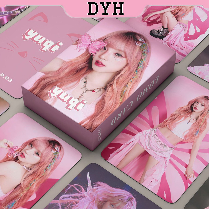 DYH 55pcs/box (G)I-DLE YUQI Photocards Strawberry Music Festival Album ...