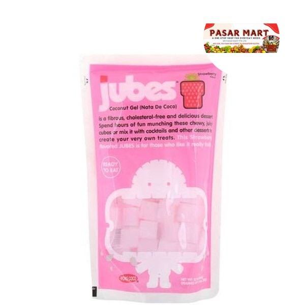Wong Coco Jubes Nata De Coco Strawberry 360g | Shopee Singapore