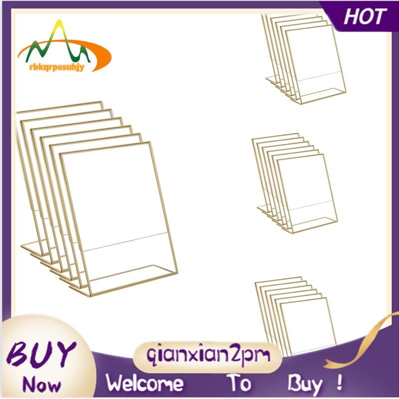 Acrylic Gold Frame, Slanted Back Table Sign Holder for Wedding Table ...