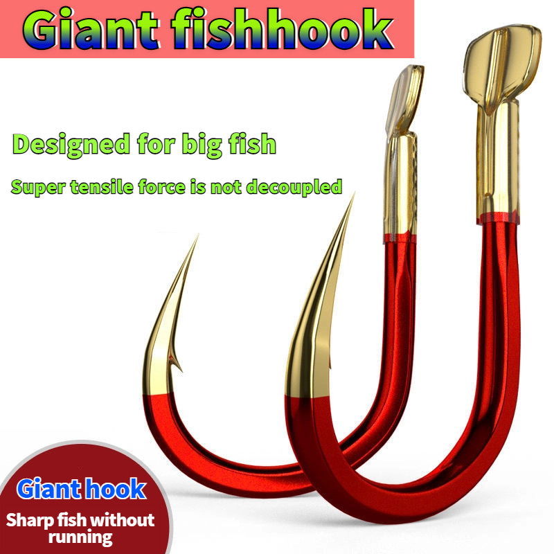 Super Real Golden Giant Hook with Barb Crooked Mouth Big Hook ...
