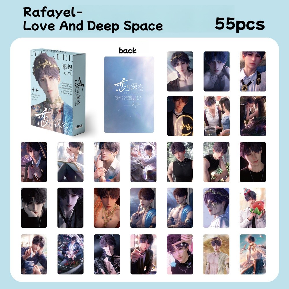50-55pcs Manga Manhwa Love And Deep Space Laser Holographic Lomo Cards ...