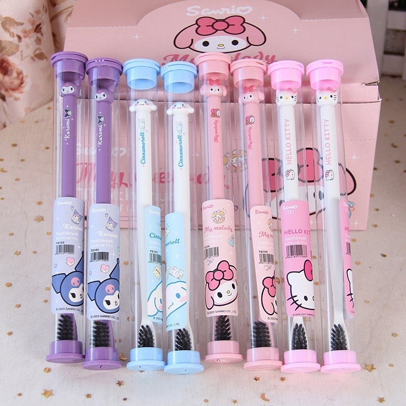 Sanrio Soft Toothbrush Hello Kitty Kuromi Melody Portable Ultra Fine ...