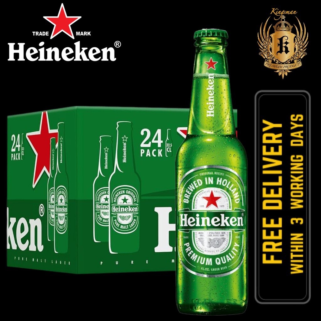 Heineken Lager Beer Pint 24 x 325ml (BBD: Apr 2025) | Shopee Singapore