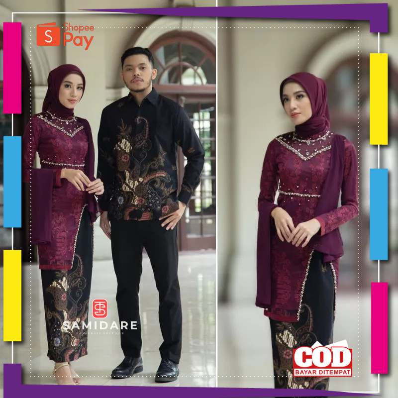 Soft, Smooth, Cool, Thick Fabric/Batik Kebaya Couple Hanna Kebaya ...
