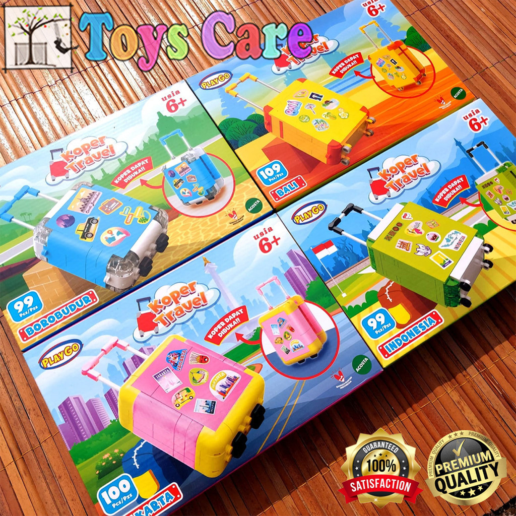 Playgo KOPER TRAVEL Bag INDONESIA BALI BOROBUDUR - BUILDING BRICK ...