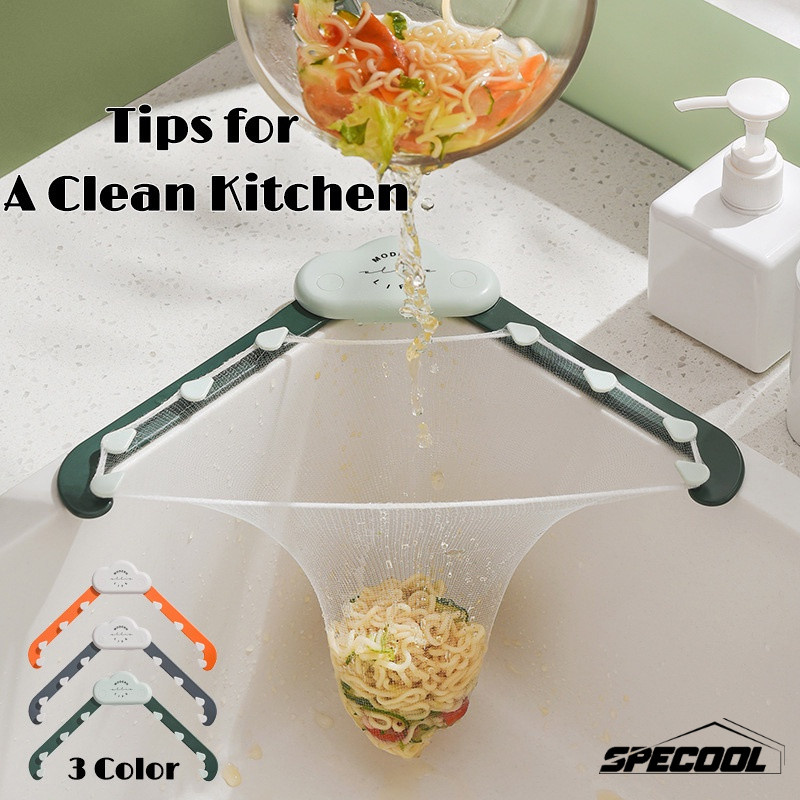 SG Stock Specool® Kitchen Sink Leftovers Food Strainer with 50 pcs ...