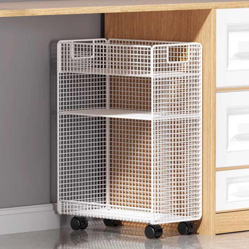 Desk Bottom Storage Cabinet with Wheels Bookshelf Office Desk Low ...