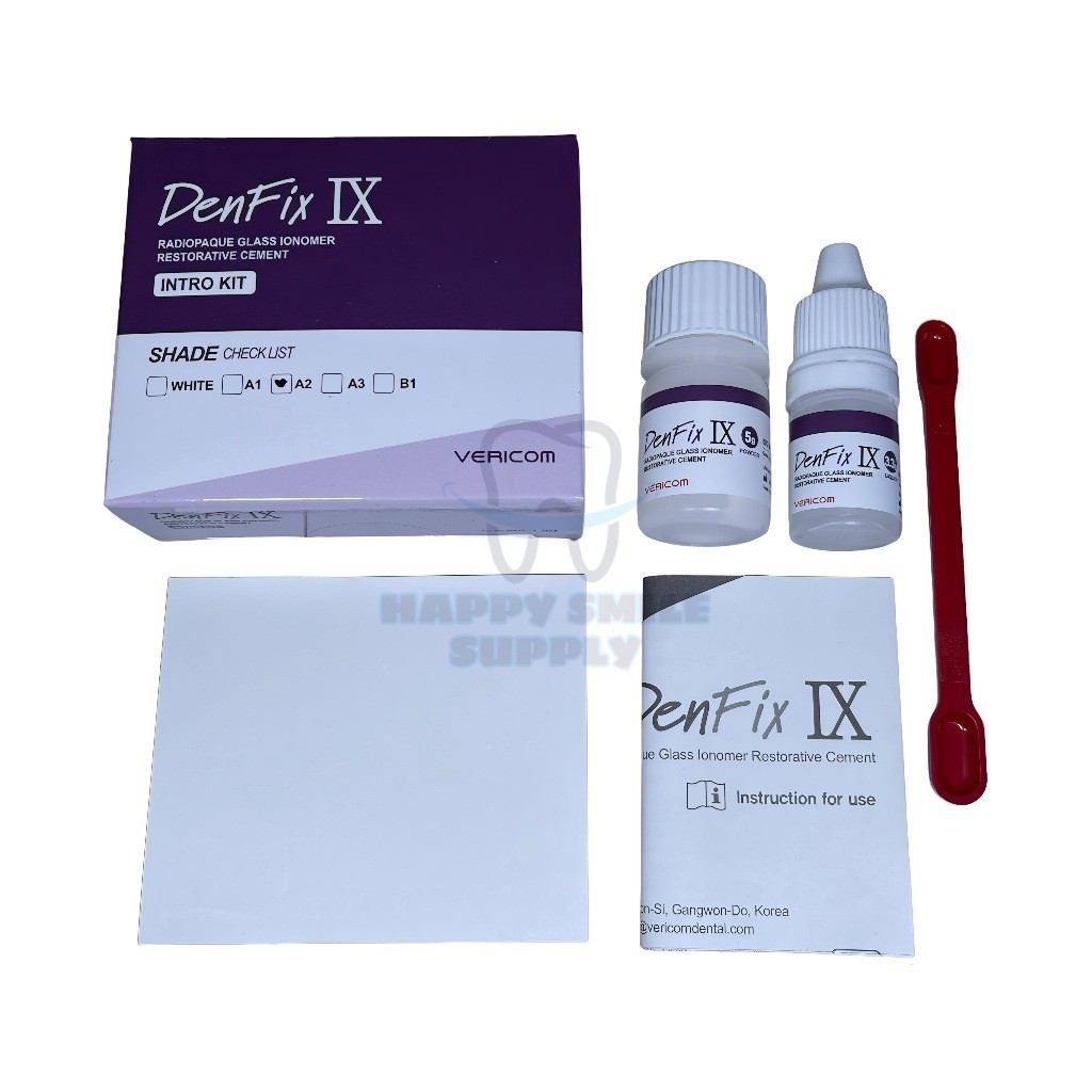 Denfix 9 Glass Ionomer Luting Restorative Cement Vericom GIC Type 9 and ...