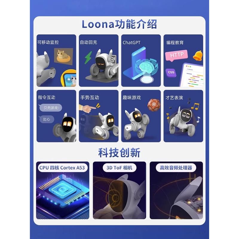 loona Intelligent Voice-Controlled Smart Pet Robot Dog Remote ...