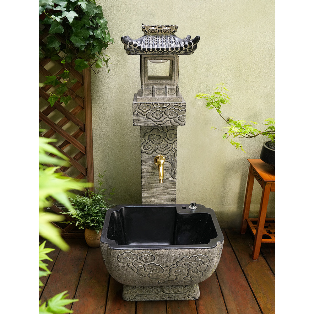 Chinese Style Outdoor Mop Pool Outdoor Courtyard Water Pool Basin ...
