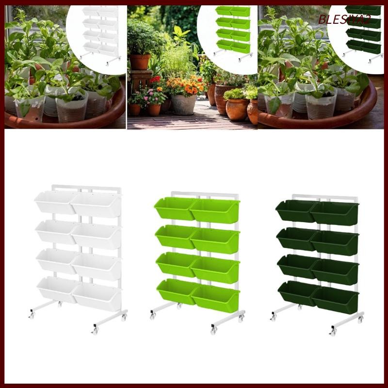 [Blesiya2] Vertical Garden Planter Movable Garden Bed Multiple Plants 4 ...