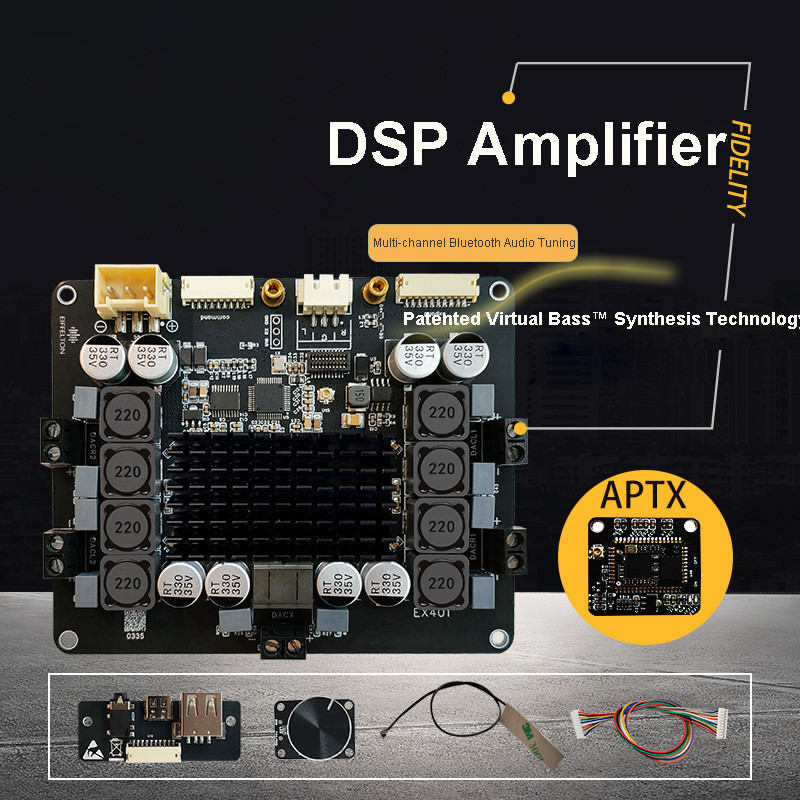 Bluetooth 5.4 DSP Amplifier Board High-Power DIY Subwoofer 5-Channel ...