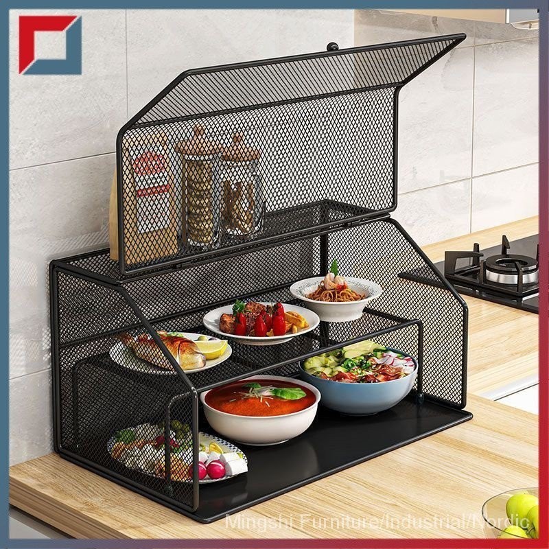 Kitchen storage rack countertop dining table leftover food food cover ...