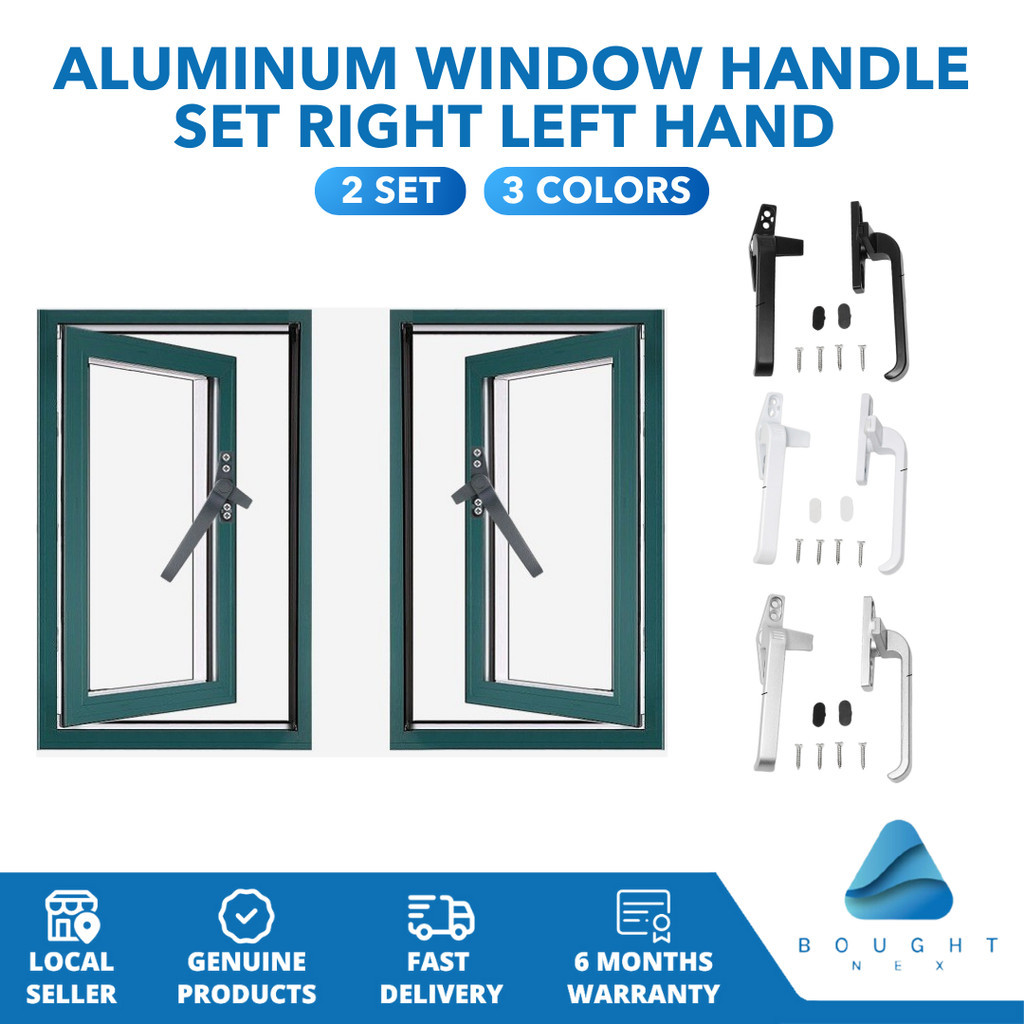 Aluminum Window Handle Set - Right/Left Hand, Stylish, Durable, Silver ...