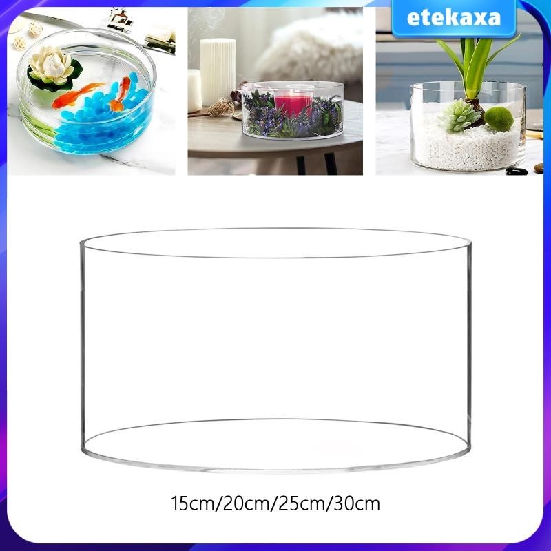 [Etekaxa] Acrylic Vase Round Planter Flowers Container Flowerpot ...