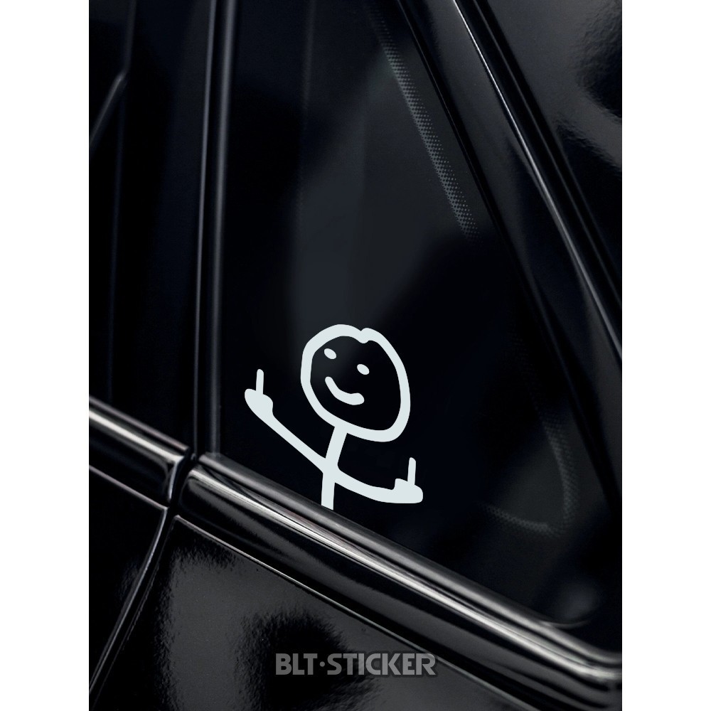Car sticker [Shop] Matchman Despise the Villain Smiley Face Hands ...