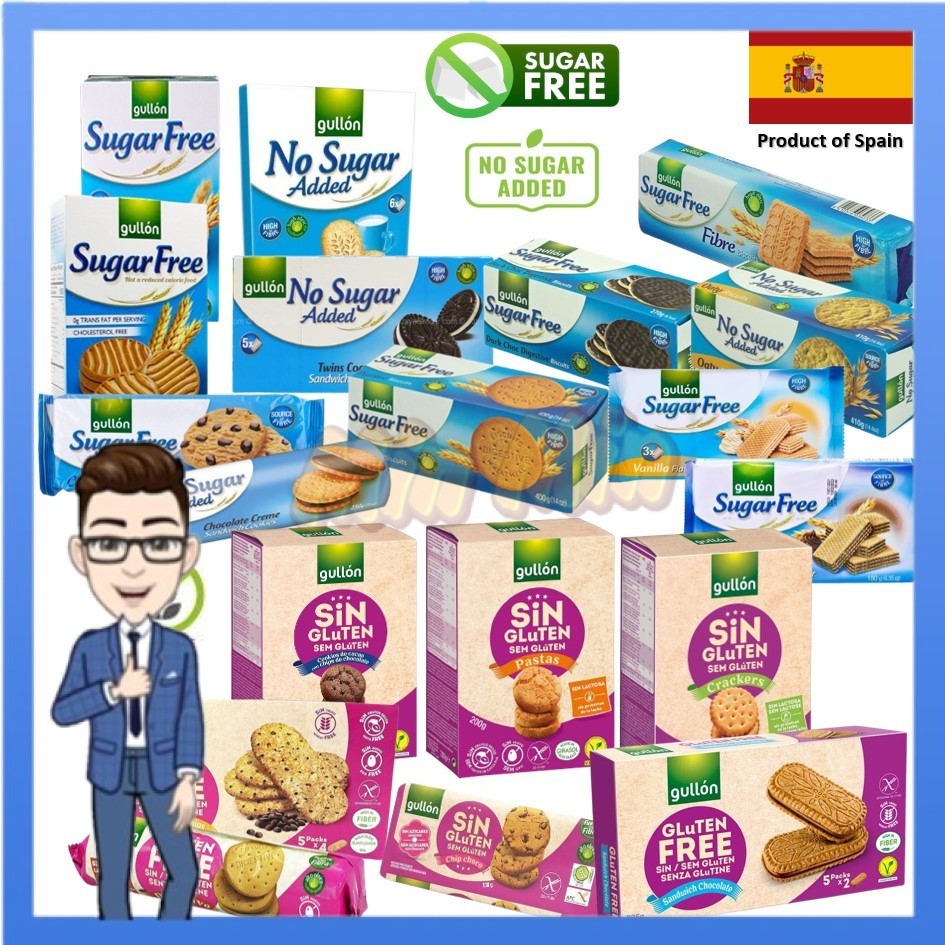 GULLON Sugar Free/No Sugar Added Biscuit / Cookies 无糖饼干 | Gluten Free ...