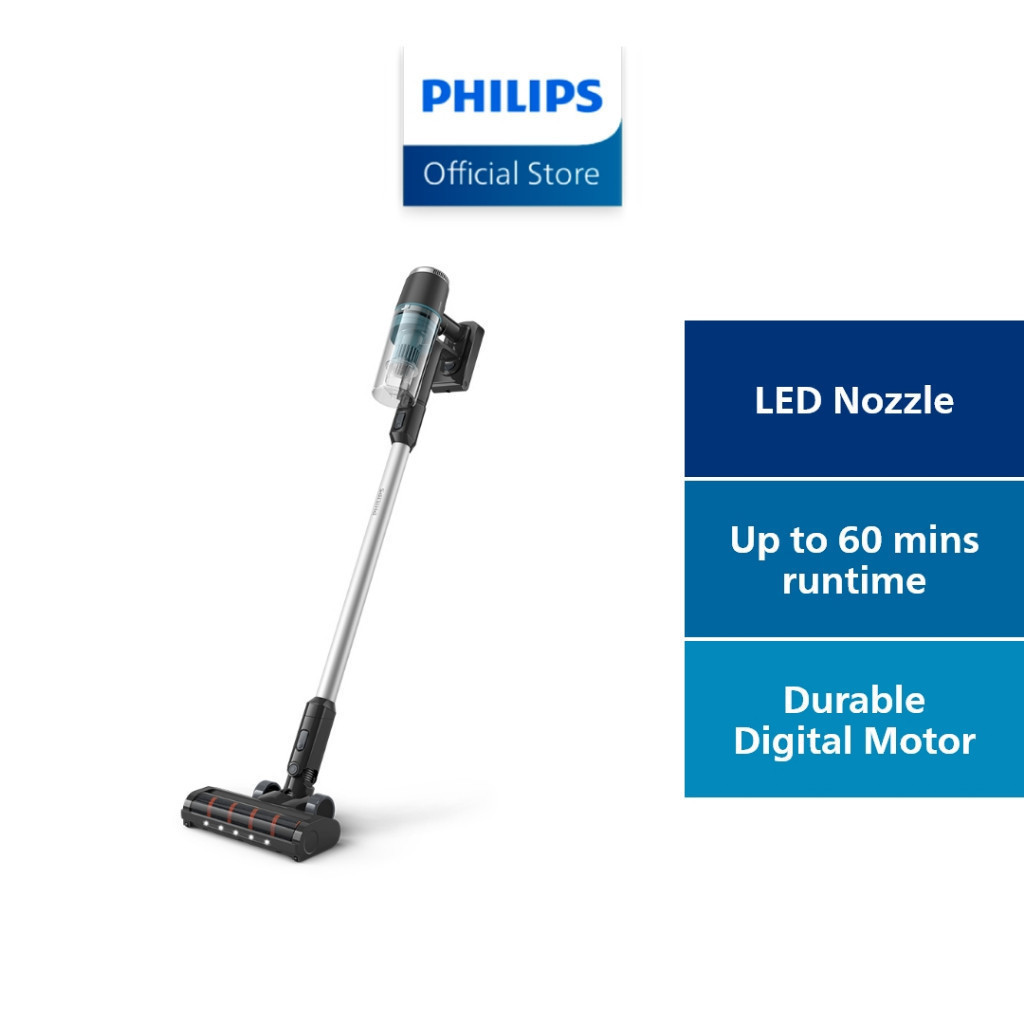 PHILIPS Cordless Vacuum 3000 Series – XC3031/61, Lightweight 1.5kg, LED ...