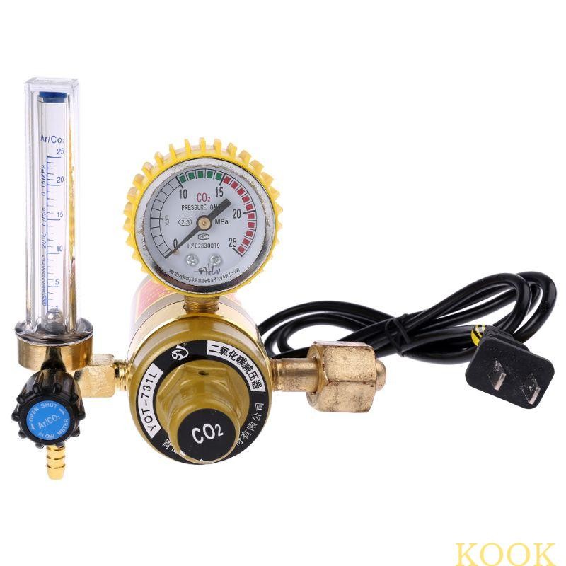 KOOK Co2 Regulator with Clear Scale Carbon Dioxide Gas Pressure Reducer ...