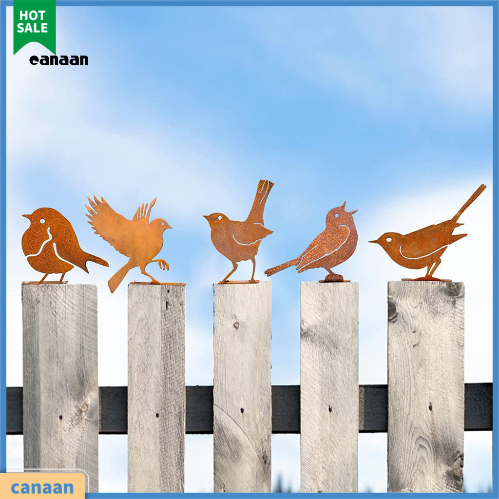 canaan| Metal Bird Decorations Vintage Bird Yard Decor Set of 5 Rustic ...