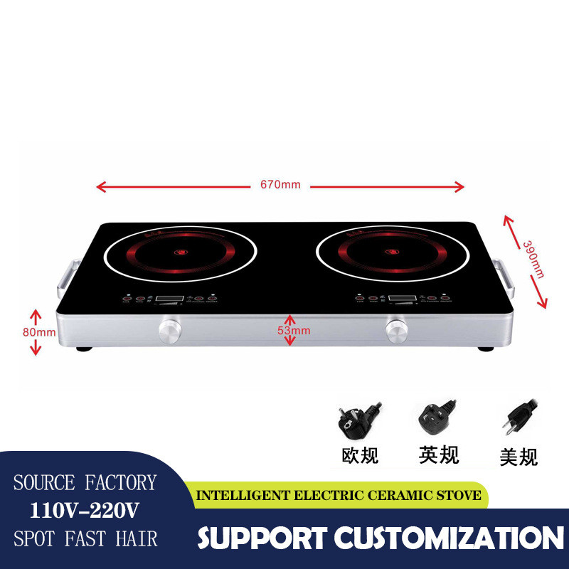 Dual Burner Electric Ceramic Stove for Home Use, Induction Cooker ...