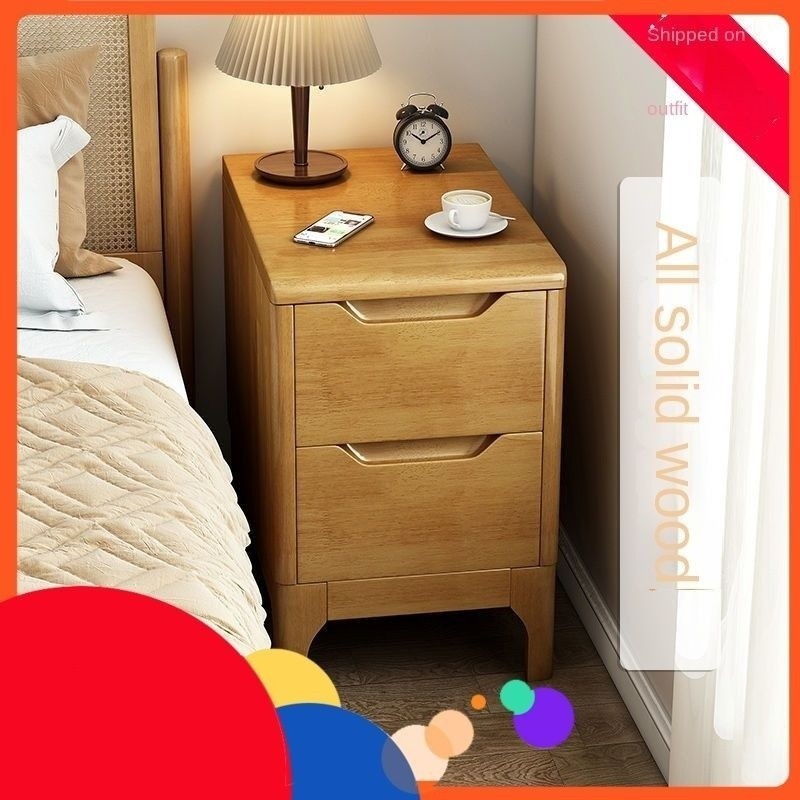 [kline]Bedside Table Solid Wood With Drawer Modern Mini Storage Cabinet ...