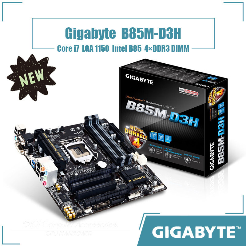 Gigabyte B85M-D3H Motherboard LGA 1150 4xDDR3 DIMM Using Intel B85 ...