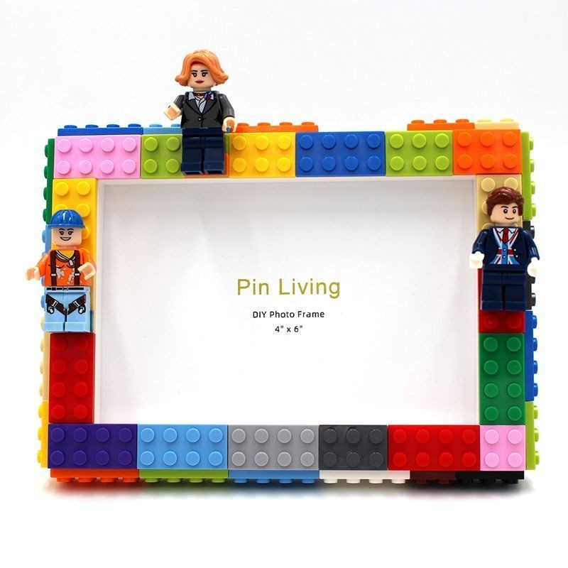 DIY Children's Building Blocks Photo Frame Set Character Combination ...