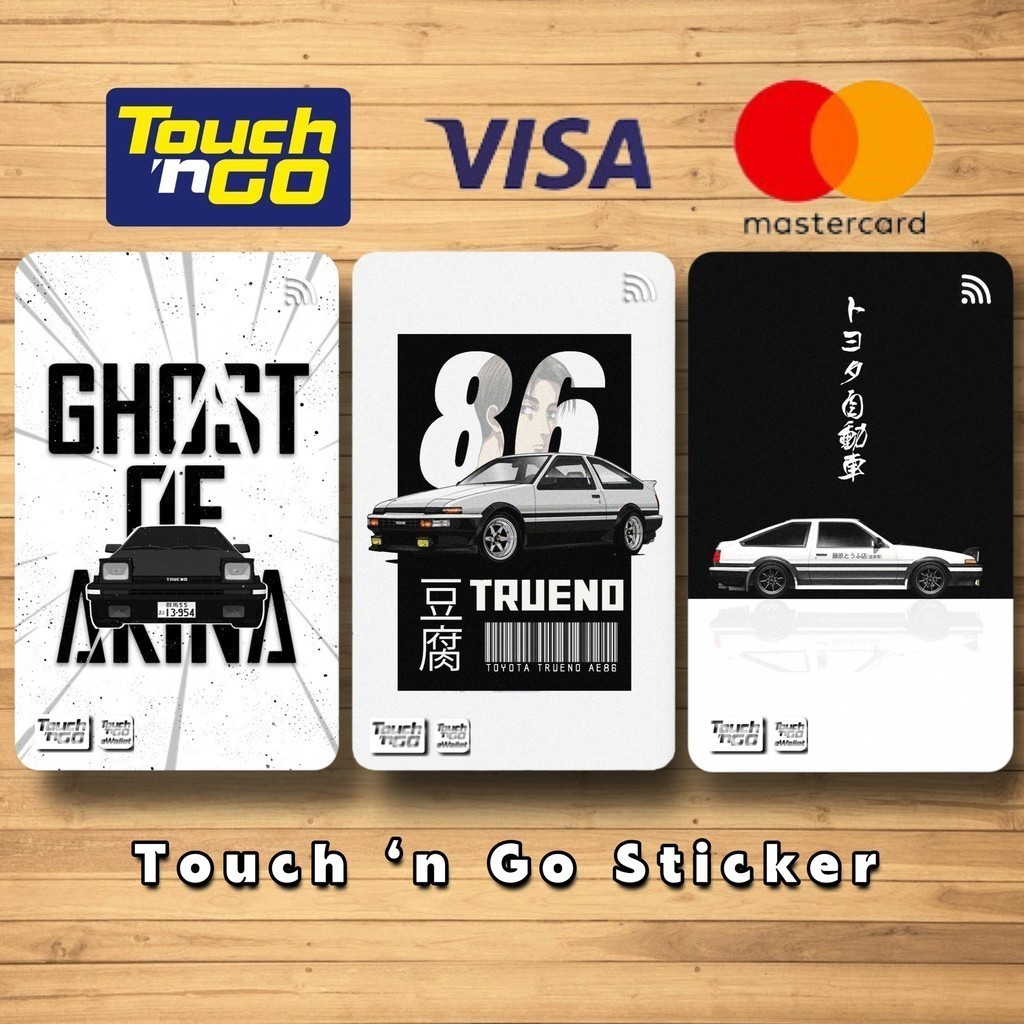 Initial D Series Touch n Go Card Sticker Cover TNG / MASTER / VISA ...