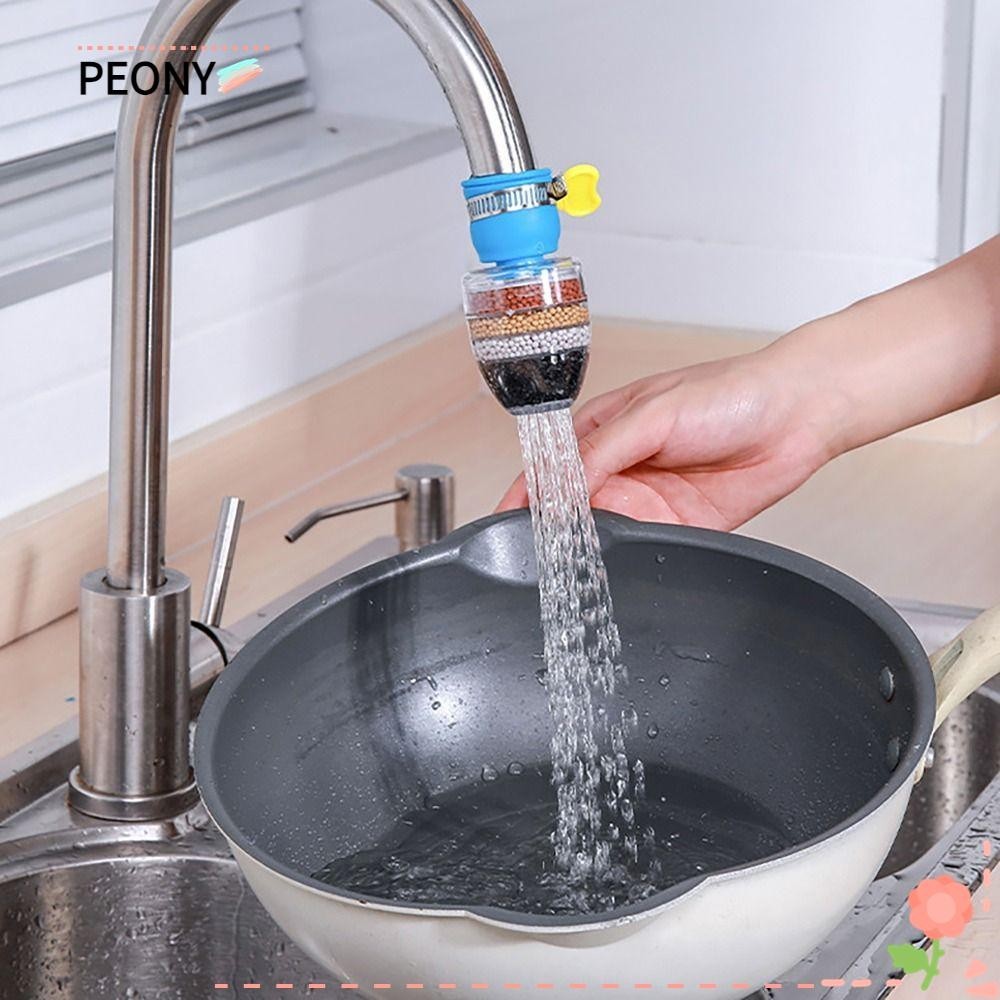 PEONIES Faucet Filter, 6-layer Filtration Water Purifier Drainer Faucet ...