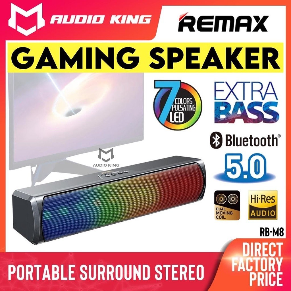 REMAX Speaker RGB Speaker Desktop Speaker Bass Portable Speaker PC Mini ...