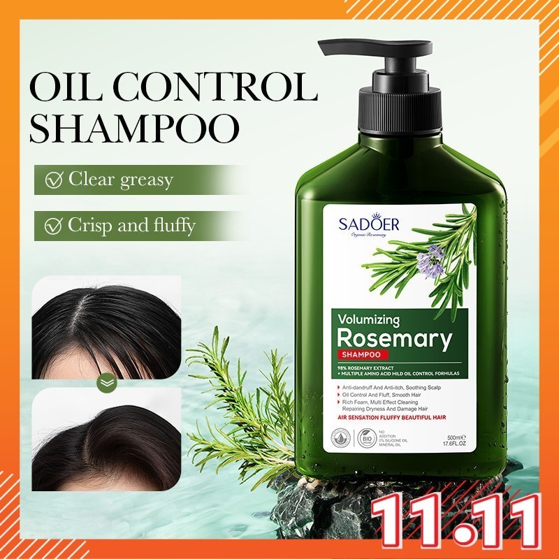 MAY SADOER Rosemary Volumizing Shampoo Anti-Dandruff Anti-Itch Soothing Scalp Oil Control Smooth ...