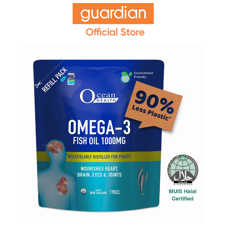 Ocean Health Omega 3 1000mg 190 Softgels Heart Brain Joint Support ...