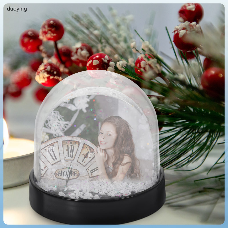 Globes Photo Frame Gifts Kits with Insert Santa Plastic Musical ...