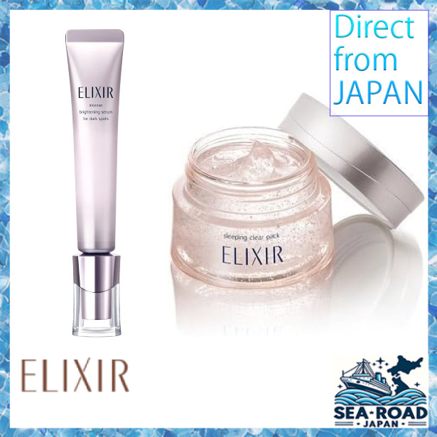 ELIXIR WHITE Sleeping clear pack / ELIXIR WHITE Spot clear serum WT / ELIXIR WHITE Cleansing ...