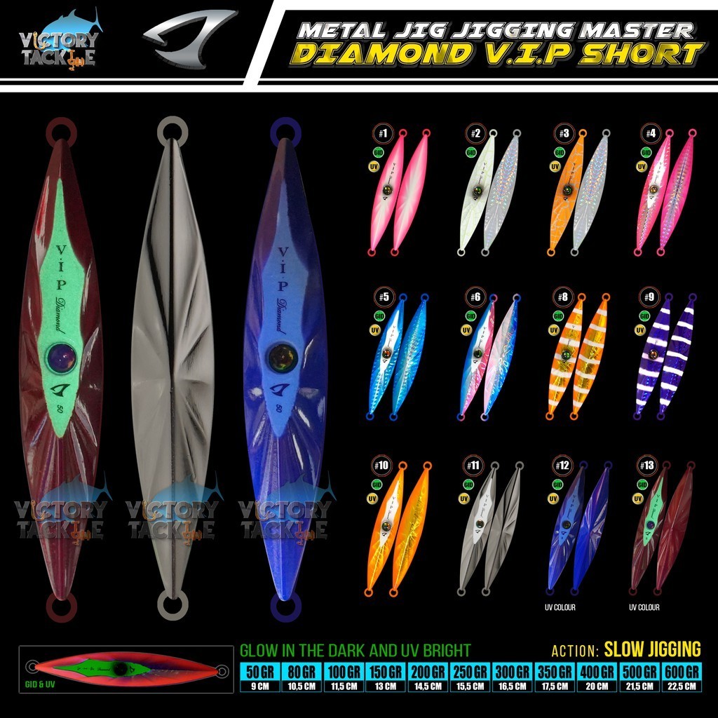 Fishing Bait metal jig JIGGING MASTER 2020 SHORT DIAMOND VIP 250 GRAM ...