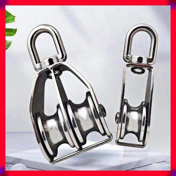 Pulley Steel Wire Pulley Swivel Hook Single Wheel Swivel Lifting Rope ...