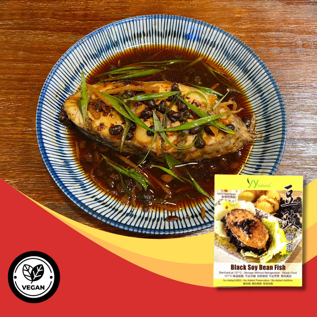 100% Plant Based Vegan Black Soy Bean Fish (YY Natural) 豆鼓鳕鱼 | Shopee ...