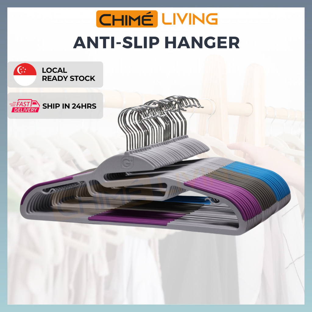 G+ Korean Anti Slip Smart Clothes Hanger | Plastic Laundry Hangers ...