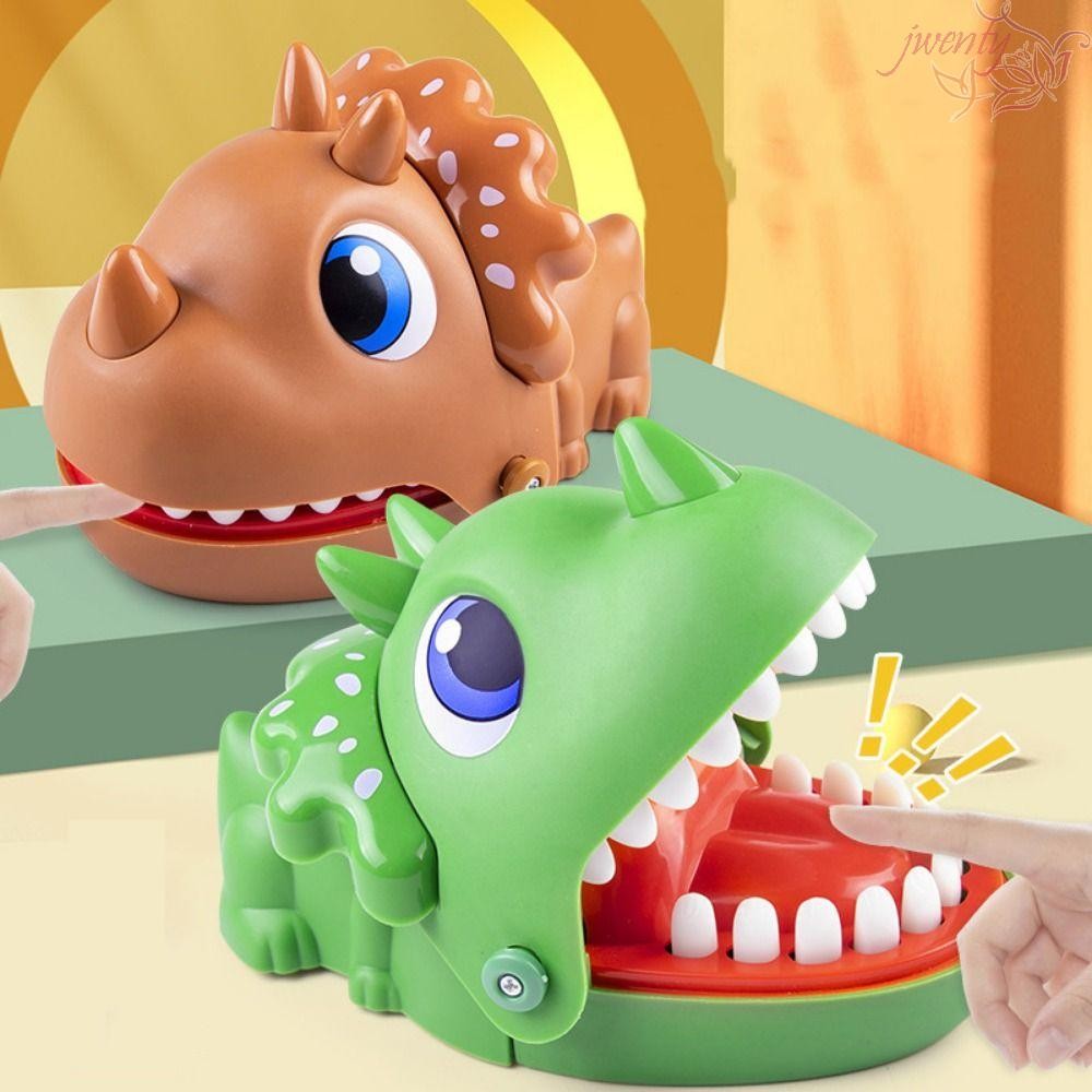 JWENTY Hand-biting Crocodile Scary Toy, Triceratops Shape Safe Dinosaur ...