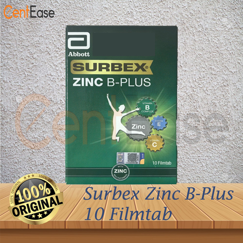 Abbott Surbex Zinc B-Plus Boost Your Energy 10 Filmtab (Exp: August ...