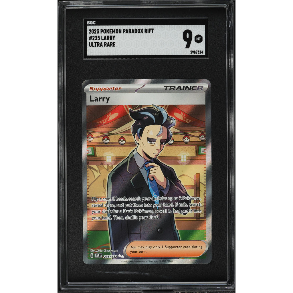 2023 Pokemon Scarlet & Violet Paradox Rift Full Art Larry #235 SGC 9 ...