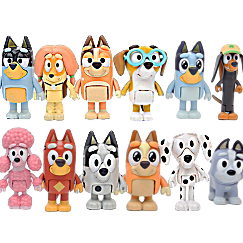 Action Figure Bluey Family Toys Doll Model Desktop Decoration Bingo ...